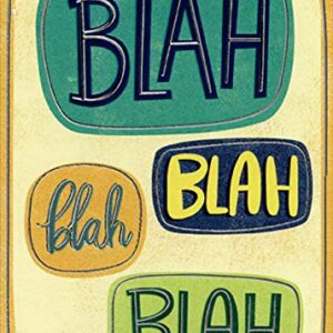 Designer Greetings Blah Blah Blah Blah Talk Bubbles Funny/Humorous Birthday Card