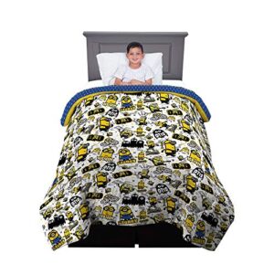 Franco Kids Bedding Super Soft Microfiber Reversible Comforter, Twin/Full, Minions The Rise Of Gru