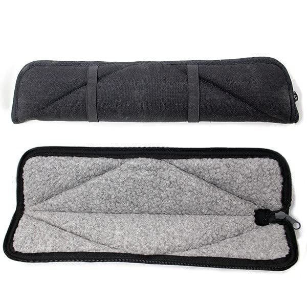 Cordura Black Canvas Zip Knife Case-Various Styles (K4-single pack knife case)