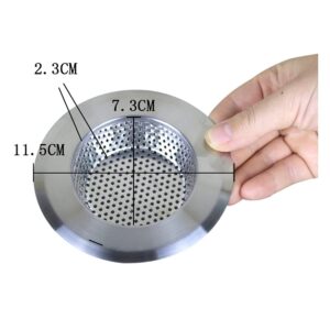 Sink Strainer Drain Hole Filter Trap Stainless Steel Bath Strainer Waste Screen Bathroom Kitchen Gadgets 11cm