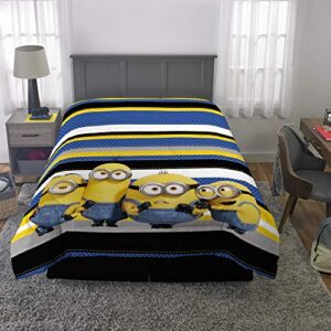 Franco Kids Bedding Super Soft Microfiber Reversible Comforter, Twin/Full, Minions The Rise Of Gru