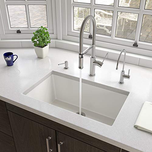 Alfi brand AB3018UD-W Kitchen Sink, White, 29.88"L x 18.13"W x 10"H