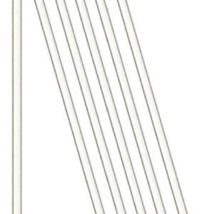 Pack of 6 Lab Glass Stirring Rod 8 inch (200mm) Length with Both Ends Round for Science, Lab, Kitchen, Science Education (6)