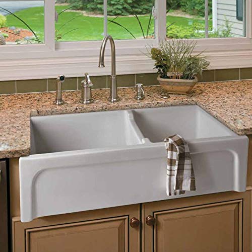 Vintage Tub & Bath 36 X18 Concave Front Fireclay Reversible Apron Farmhouse Sink - White