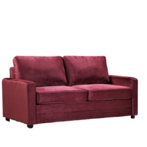 US Pride Furniture Knightsville Velvet 70 ' Square Arms Sofa Bed Sofabed, Burgundy