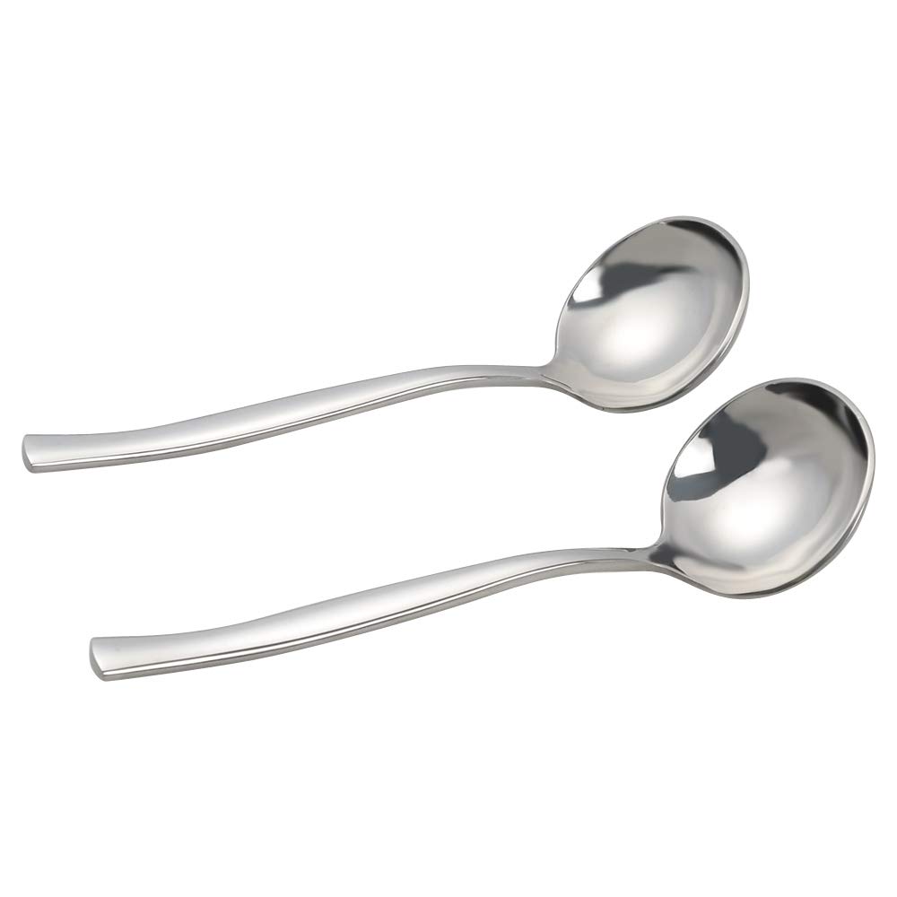 Qskely 3-Piece Stainless Steel Soup Ladle Spoon, Gravy Ladle Spoon