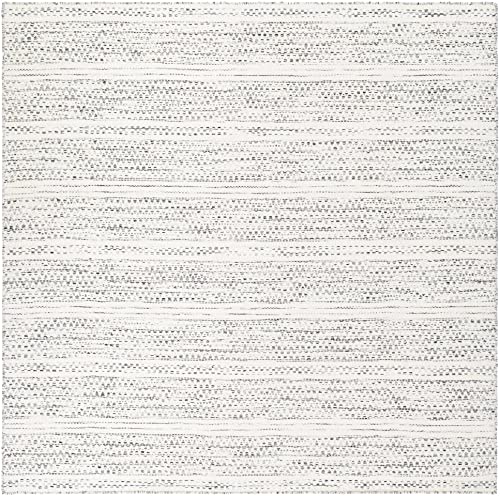 Hauteloom Williford Boho Hand Woven Wool Natural Fiber Soft Area Rug for Living Room, Bedroom, Dining Room- Traditional Farmhouse High Pile Braided Carpet - Black, Cream, Beige - 2' x 3'