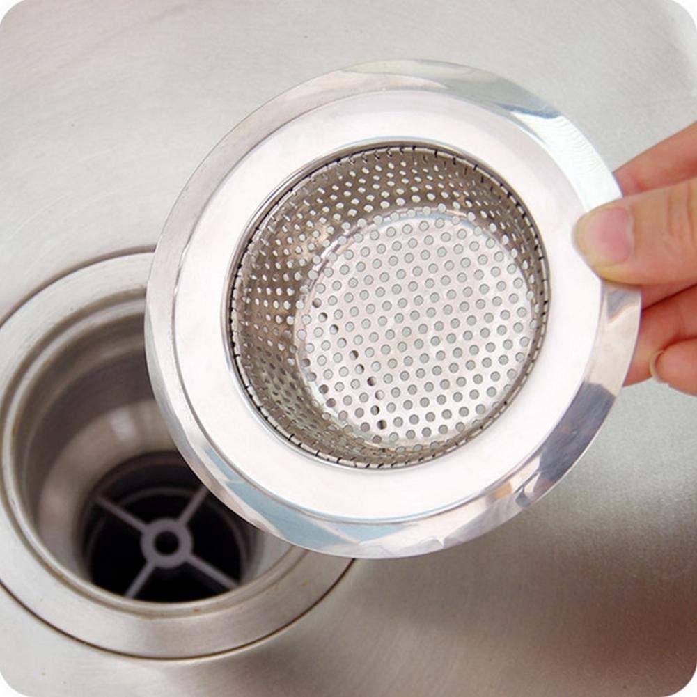 Sink Strainer Drain Hole Filter Trap Stainless Steel Bath Strainer Waste Screen Bathroom Kitchen Gadgets 11cm