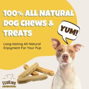 EcoKind Pet Treats Gold Himalayan Yak Cheese Dog Chew, Yak Dog Treats for Active Chewers, 100% Natural & Healthy Chew Sticks for Small & Large Dogs, Assorted Set of Big & Small Yak (8 Small Sticks)