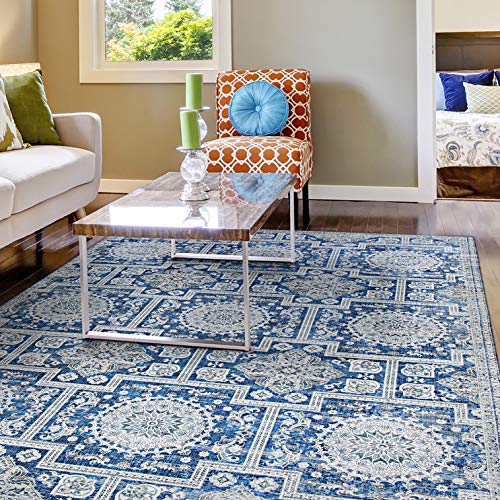 Couristan Pasha Sari Area Rug, 8' x 10', Sapphire Blue