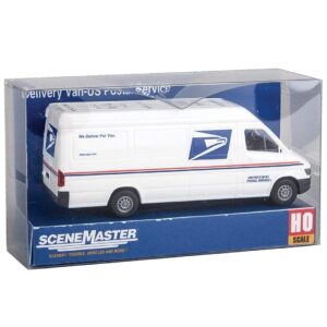 walthers scenemaster united states postal service delivery van, ho scale, 1 count (pack of 1), black