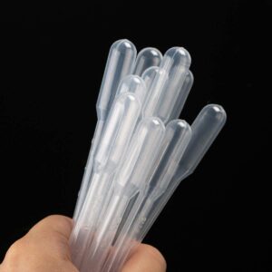 Crafare 90pcs 3ml Disposable Transfer Pipettes Essential Oils Pipettes Graduated Calibrated Dropping Pipettes for Scientific Lab Painting DIY Makeup Tool Pipettes Eye Dropper