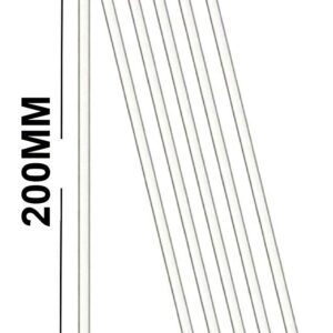 Pack of 6 Lab Glass Stirring Rod 8 inch (200mm) Length with Both Ends Round for Science, Lab, Kitchen, Science Education (6)