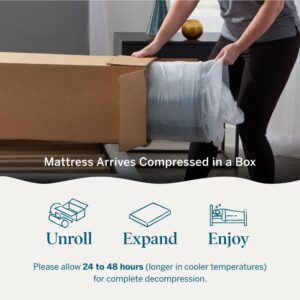 LUCID 10 Inch Memory Foam Mattress - Firm Feel - Infused with Bamboo Charcoal and Gel - Bed in a Box - Temperature Regulating - Pressure Relief - Breathable - Twin XL Size