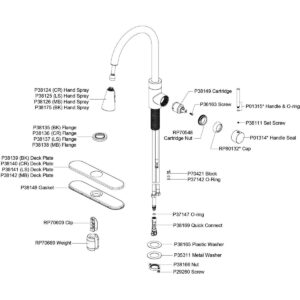 Elkay LKAV3031LS Avado Single Hole Kitchen Faucet with Pull-down Spray and Forward Only Lever Handle, Lustrous Steel