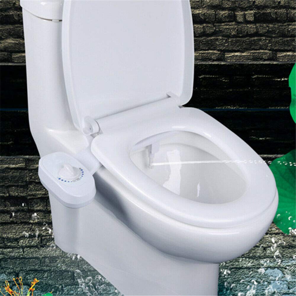 Home Bidet Self-Cleaning Retractable Nozzle Bidet Fresh Water Spray Non-Electric Mechanical Bidet Toilet Seat Attachment (Double nozzle(B))