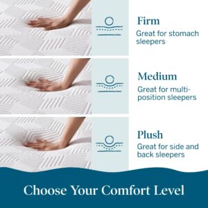 LUCID 10 Inch Memory Foam Mattress - Firm Feel - Infused with Bamboo Charcoal and Gel - Bed in a Box - Temperature Regulating - Pressure Relief - Breathable - Twin XL Size