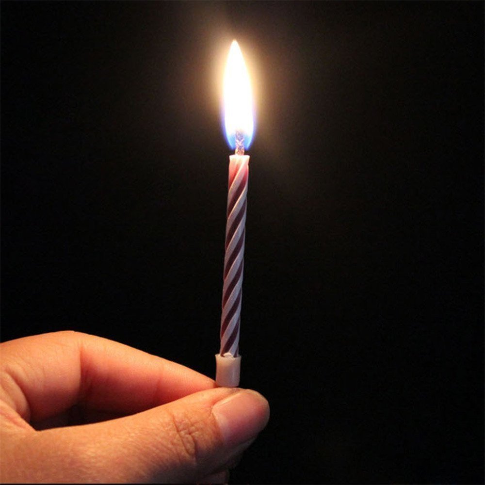 20PCS Magic Trick Relighting Candles Kids Brthday Cake Candle Party Novelty Joke Color Random