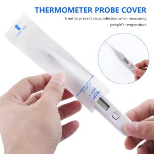 200pcs Disposable Probe Covers for Digital Thermometers Universal Thermometers Sleeves for Accurate Sanitary Oral Ear Underarm Recta Thermometer Reading