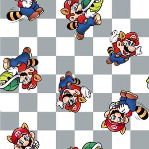 super mario retro mario power 43 inches wide by springs creative 100% cotton fabric sold by yard