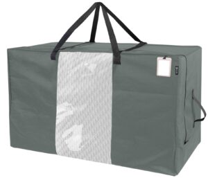 hyper venture folding mattress storage bag - durable carry case fits for tri-fold up to 6 inches queen mattress, grey