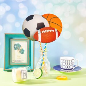 Outus 60 Pieces Sports Ball Cutouts Basketball Football Soccer Baseball Cutouts for Sports Theme Party Birthday Decoration