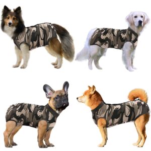 SAWMONG Dog Recovery Suit, Recovery Suit for Dogs After Surgery, Dog Spay Surgical Suit for Female Dogs, Dog Onesie Body Suit for Surgery Male Substitute Dog E-Collar Cone, Camouflage, Large