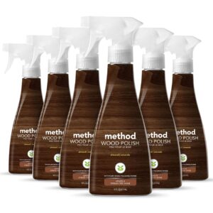 method wood polish, almond, for wood surfaces, furniture and cabinets, 14 ounces (pack of 6)