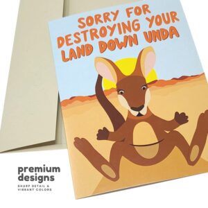 Sleazy Greetings Funny Mothers Day Card From Daughter Son | Cute Happy Birthday Card For Mom | Adult Dirty Humorous Mother’s Day Appreciation Card | Australia Kangaroo Card