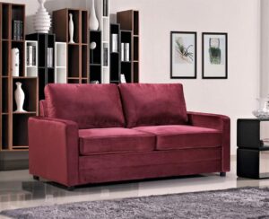 us pride furniture knightsville velvet 70 ' square arms sofa bed sofabed, burgundy