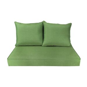 bossima patio furniture cushions comfort deep seat glider loveseat cushion indoor outdoor seating cushions deep green