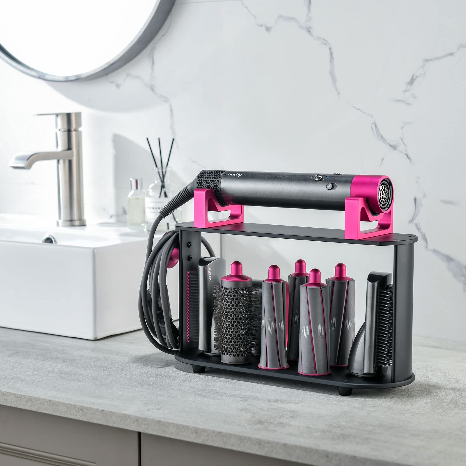 simpletome Storage Stand Holder for Dyson Airwrap Complete Styler Heavy Sturdy with Non-Slip Rubber (Aluminum Alloy)