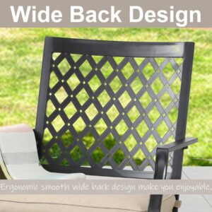 PatioFestival Swivel Patio Chairs Dining Chair Metal Frame Bistro Set Outdoor Furniture for Garden Backyard Club 2 Piece