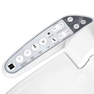 Empava Electric Bidet Elongated Heated Toilet Seat-Warm Air Dryer-Temperature/Water Pressure Control-Slow Closing Lid, White