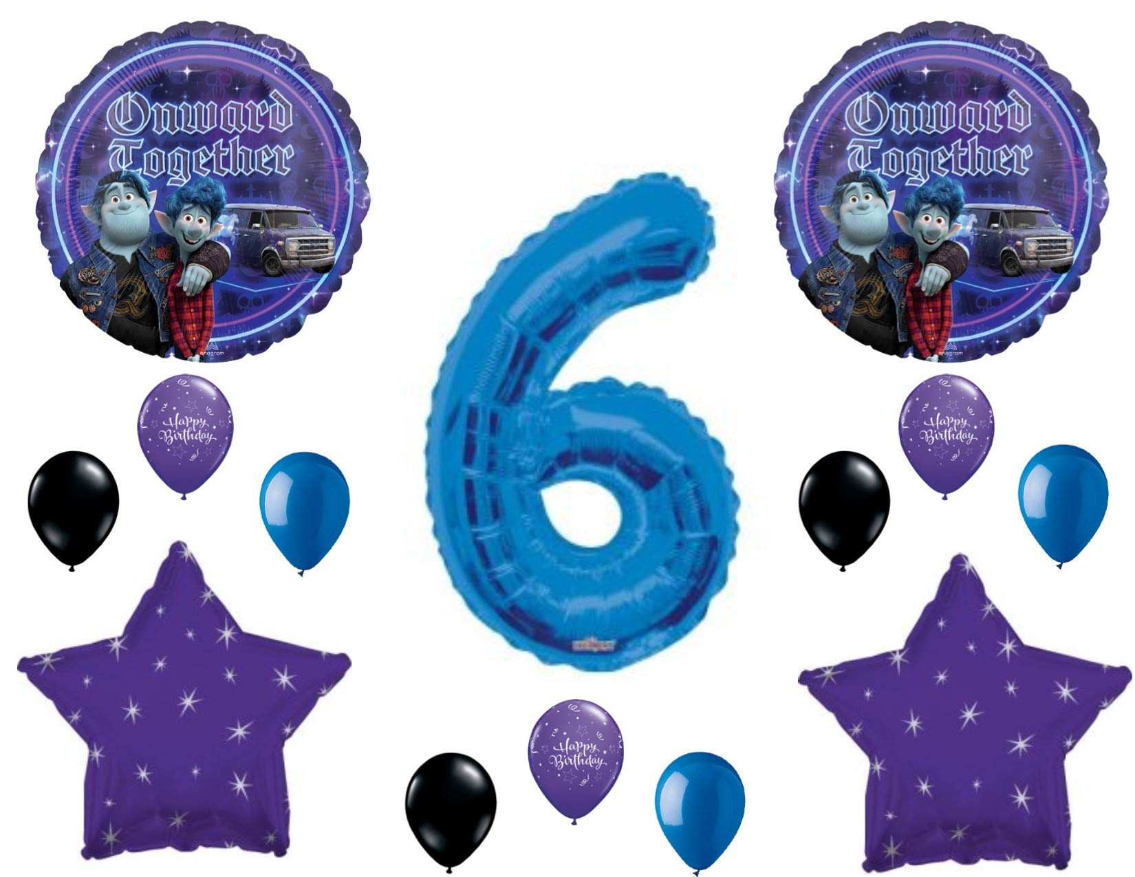 Onward 6th Happy Birthday Party Balloons Decoration Supplies Disney Movie