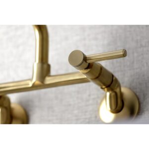 Kingston Brass KS823SB Concord Kitchen Faucet, Brushed Brass