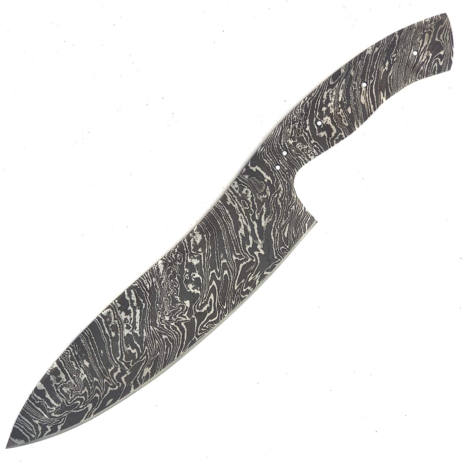 JNR Traders Damascus Steel Blank Blades for Knife Making, Diy Kitchen Chef Knife Blanks 13 Inch Overall Full Tang Handmade Thin Ultra Sharp 4039