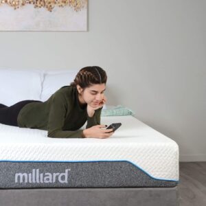 Milliard 10 Inch Semi Firm Memory Foam Mattress | CertiPUR-US Certified | Pressure Relieving (Twin)