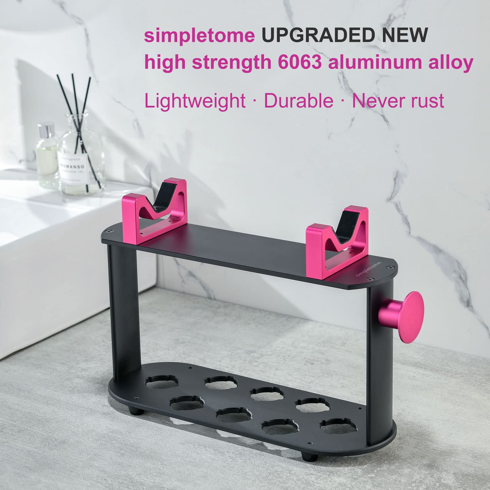 simpletome Storage Stand Holder for Dyson Airwrap Complete Styler Heavy Sturdy with Non-Slip Rubber (Aluminum Alloy)