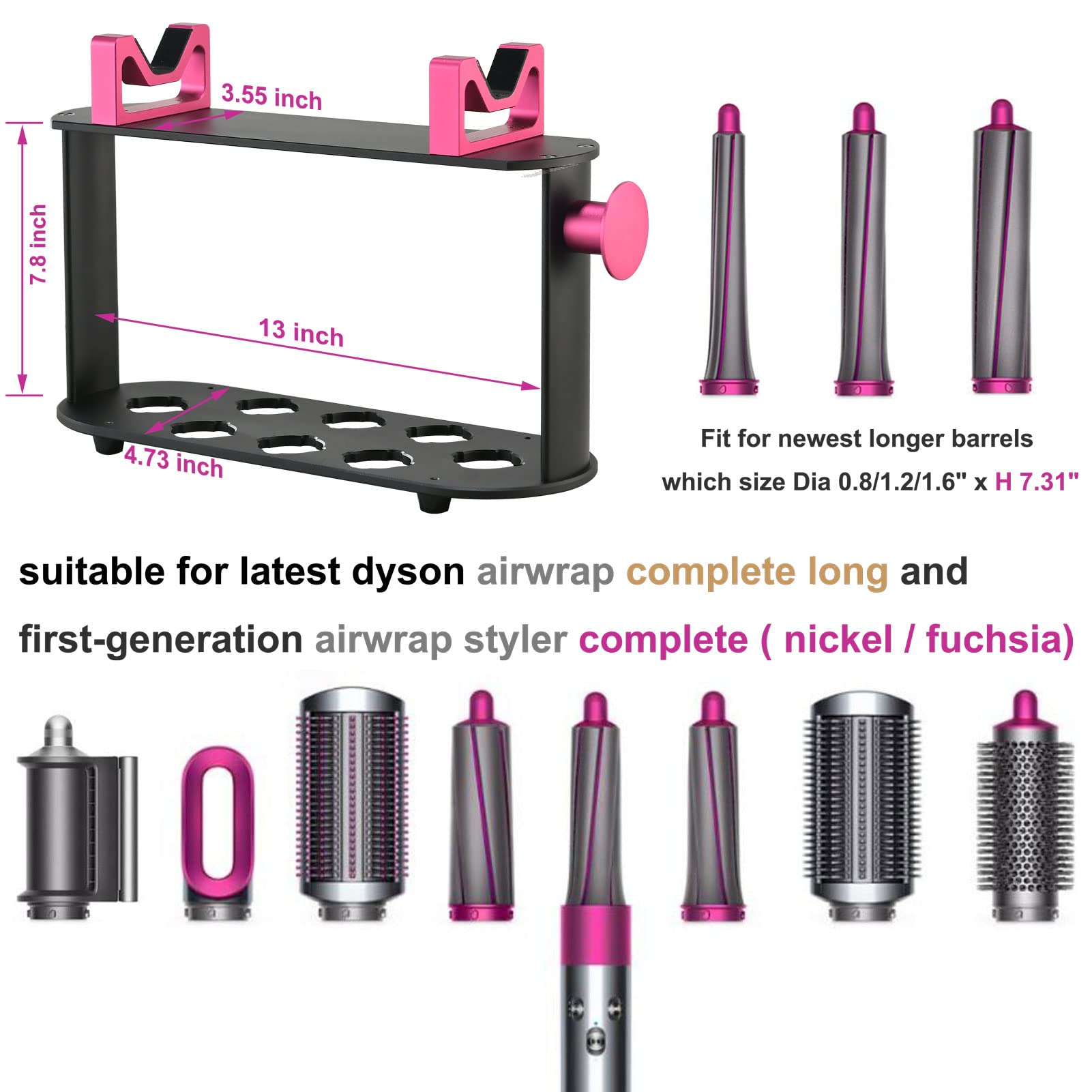 simpletome Storage Stand Holder for Dyson Airwrap Complete Styler Heavy Sturdy with Non-Slip Rubber (Aluminum Alloy)