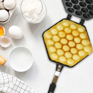 Bubble Waffle Maker Pan by StarBlue with FREE Recipe ebook and Tongs - Make Crispy Hong Kong Style Egg Waffle in 5 Minutes