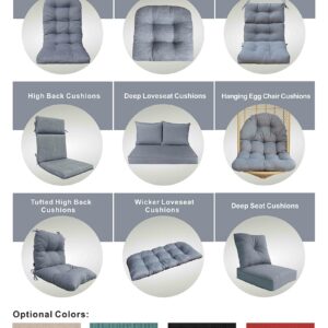 BOSSIMA Patio Furniture Cushions Comfort Deep Seat Glider Loveseat Cushion Indoor Outdoor Seating Cushions Light Grey