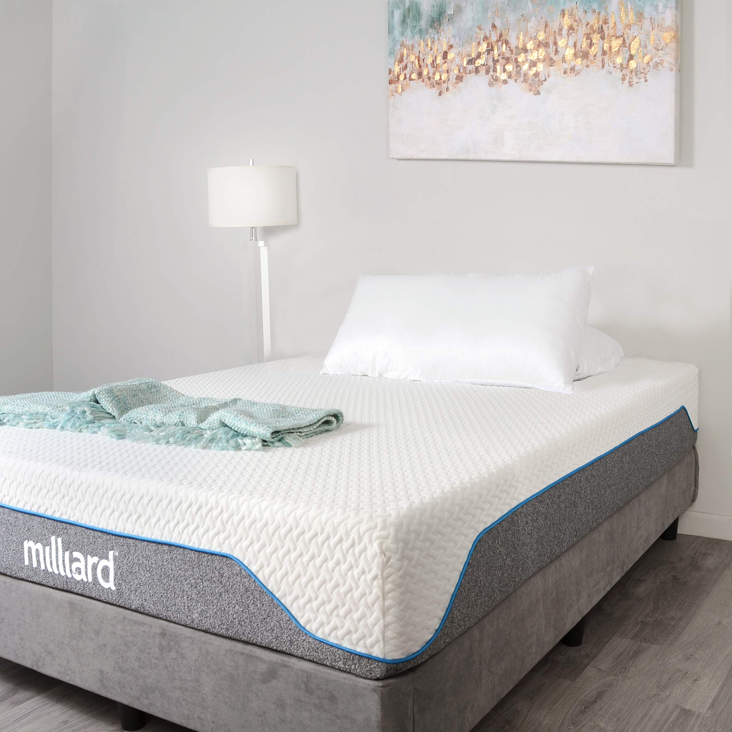 Milliard 10 Inch Semi Firm Memory Foam Mattress | CertiPUR-US Certified | Pressure Relieving (Twin)