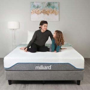 Milliard 10 Inch Semi Firm Memory Foam Mattress | CertiPUR-US Certified | Pressure Relieving (Twin)