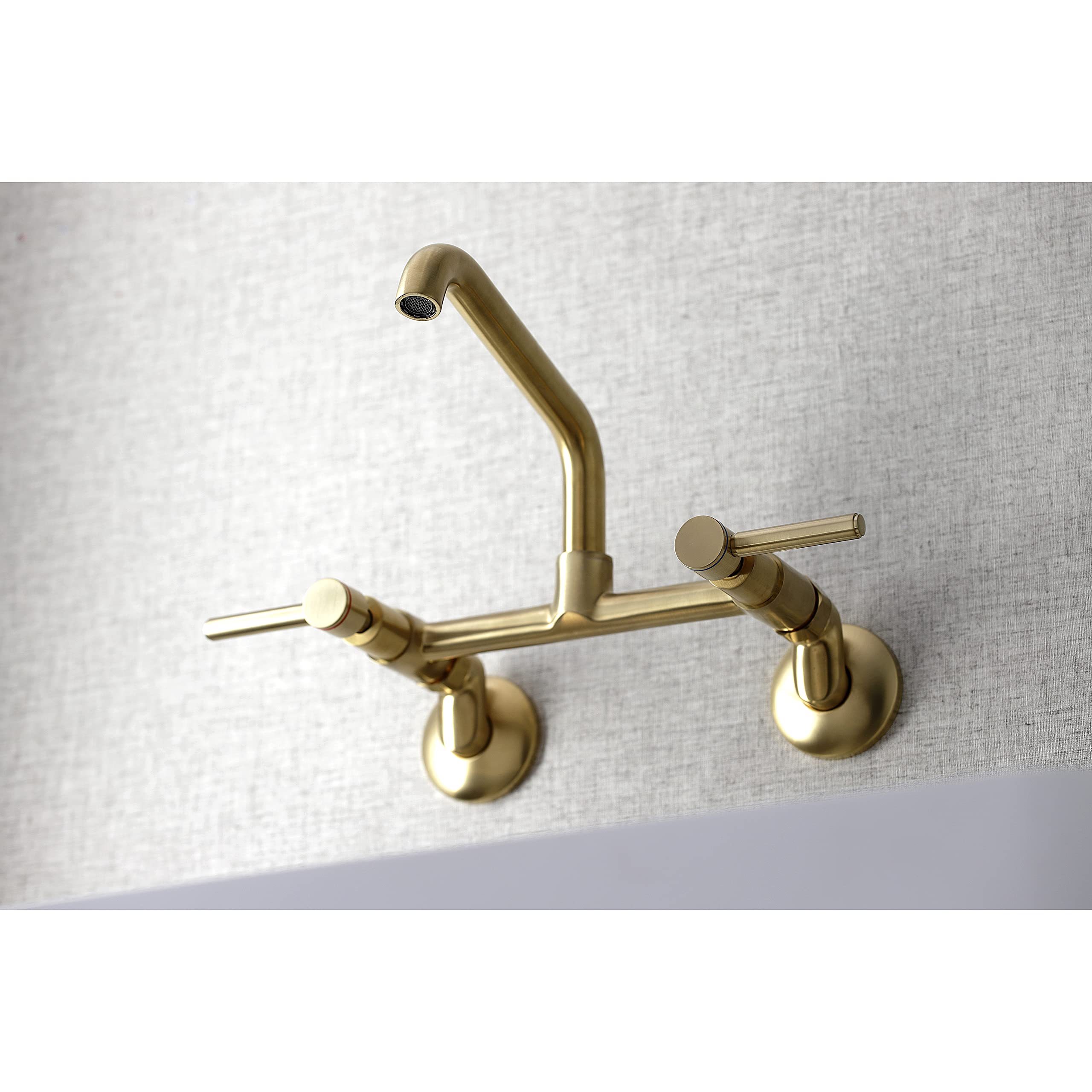 Kingston Brass KS823SB Concord Kitchen Faucet, Brushed Brass