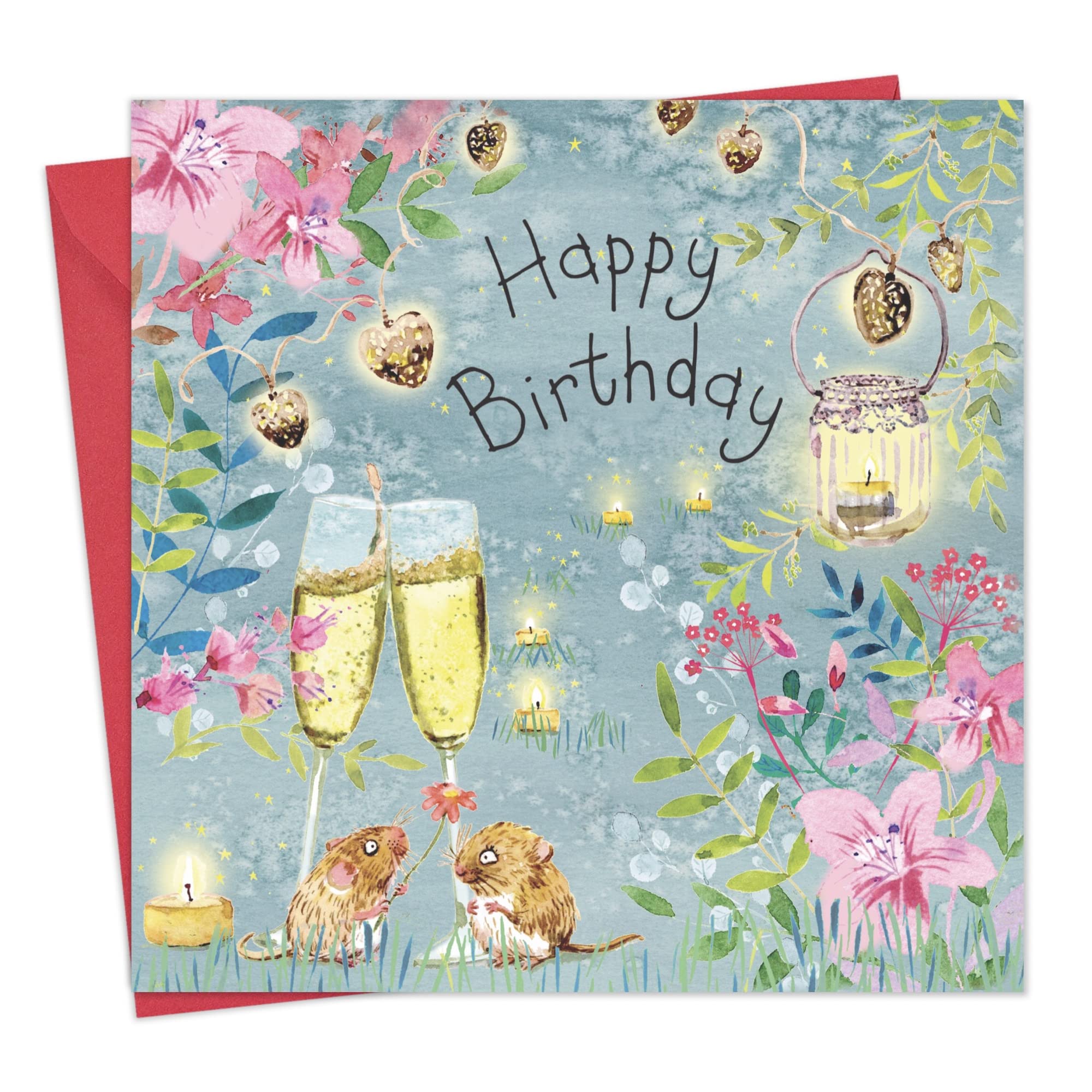 Twizler Happy Birthday Card For Her or For Him Champagne – Happy Birthday General – Female Birthday Card – Male Birthday Card – Womens Birthday Card – Mens Birthday Card – Animal Birthday Cards