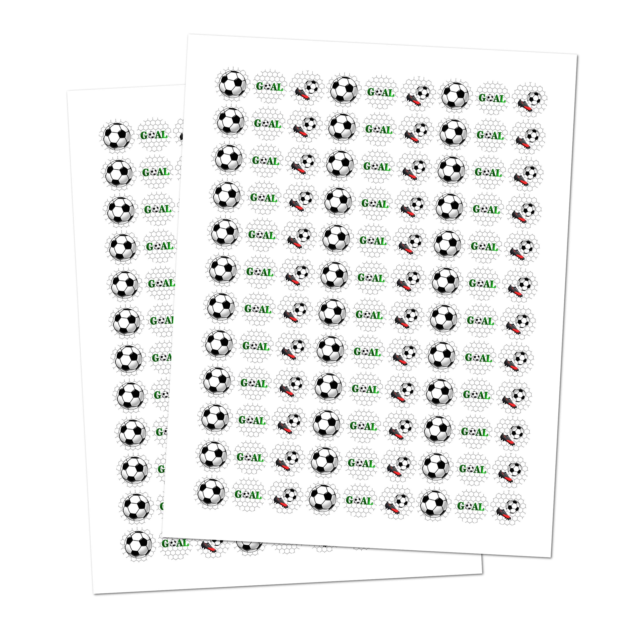 216 Sports Soccer Kisses Stickers, Kisses Stickers for Birthday Party, Baby Shower, Wedding, Graduation, or Any Family Event Decorations, Candy Not Included.