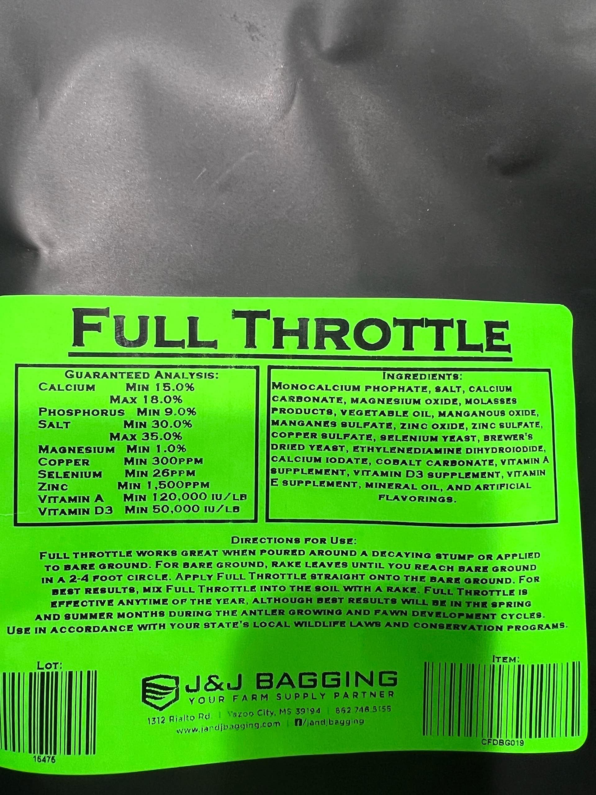 Pure Whitetail | Full Throttle – Mineral Lick | Better Than Deer Salt Lick | Whitetail Deer Plot Vitamin & Mineral Supplement for Antler Growth & Body Development | 5 LB Bag (1)