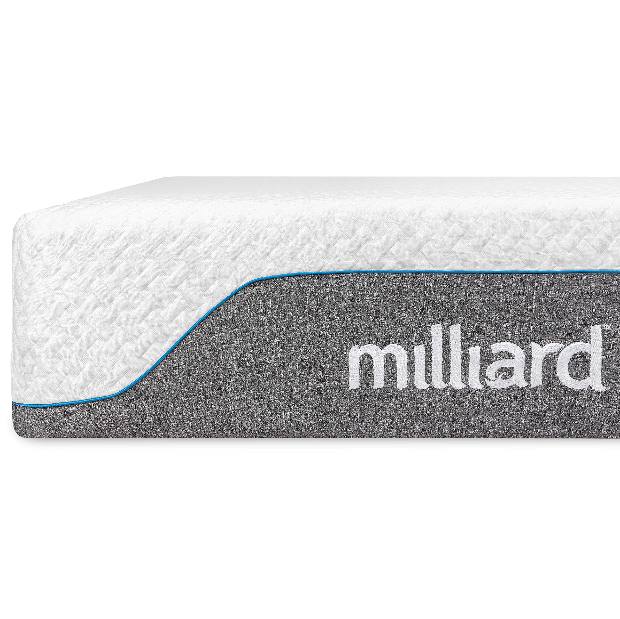 Milliard 10 Inch Semi Firm Memory Foam Mattress | CertiPUR-US Certified | Pressure Relieving (Twin)