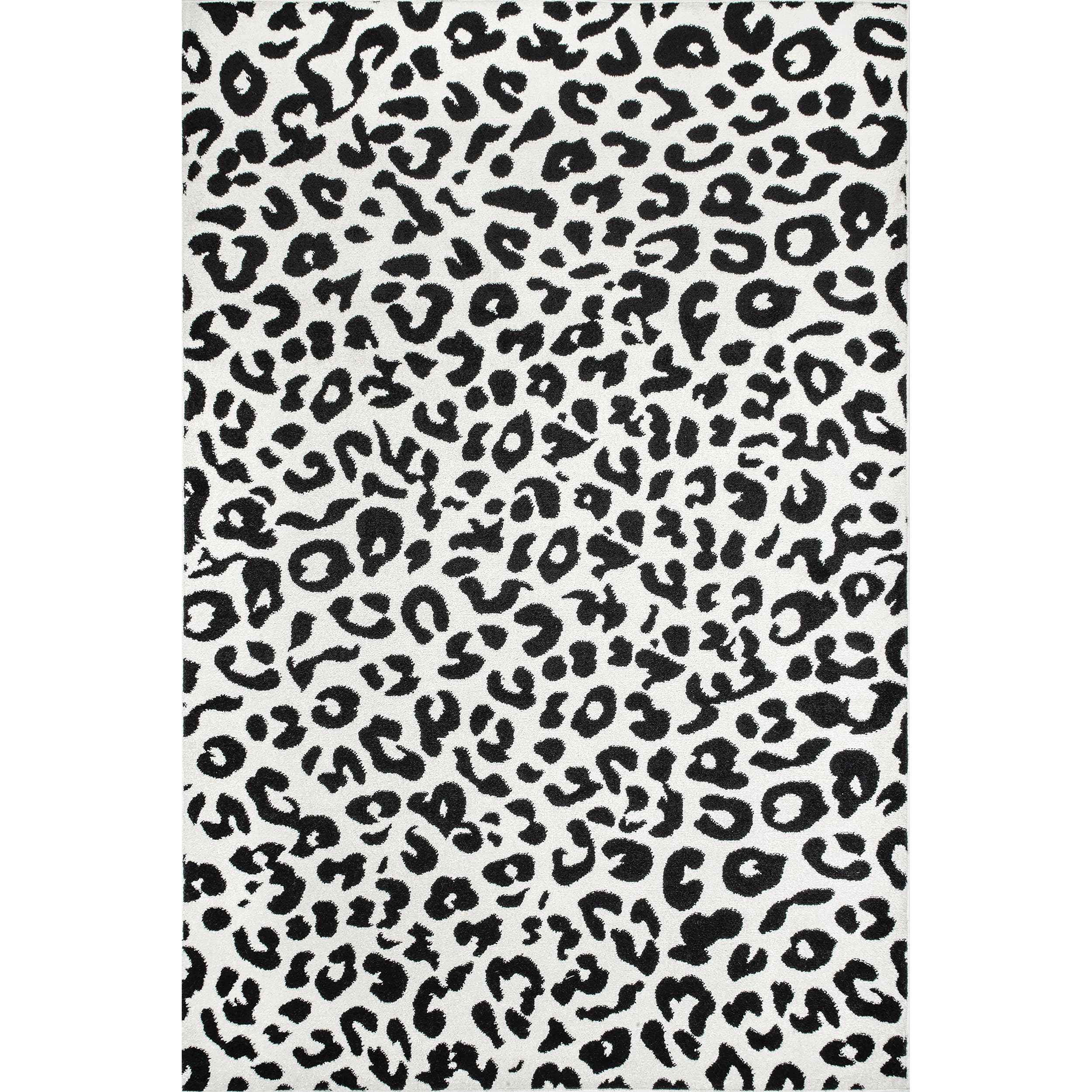 nuLOOM Annette Modern Leopard Print Area Rug, 5x7, Dark Grey